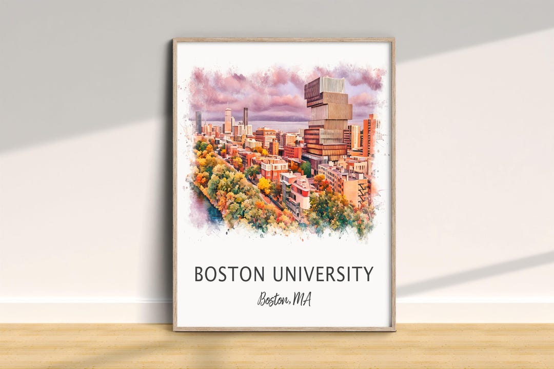 Boston University Graduation Print, Massachusetts USA Poster, Wall Art ...