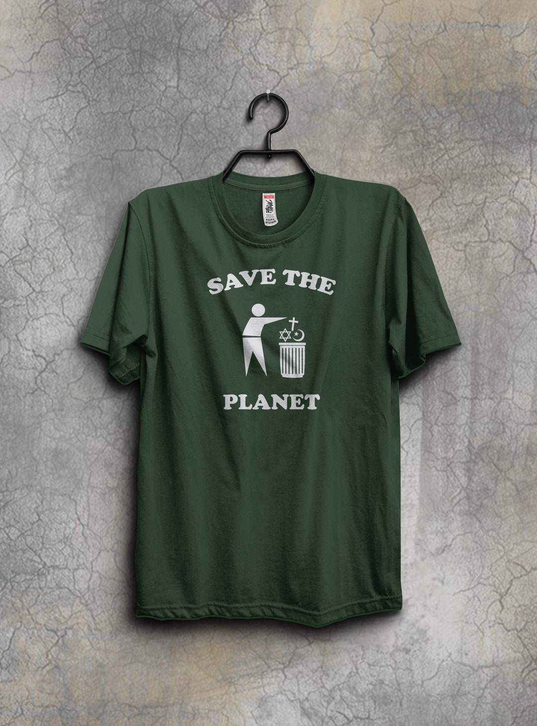 Save the Planet, Funny T-shirt, Unisex Anti Religion Shirt, Atheist ...