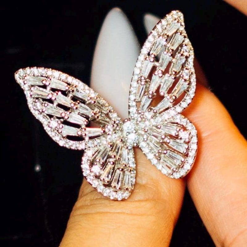 Butterfly Ring - Etsy