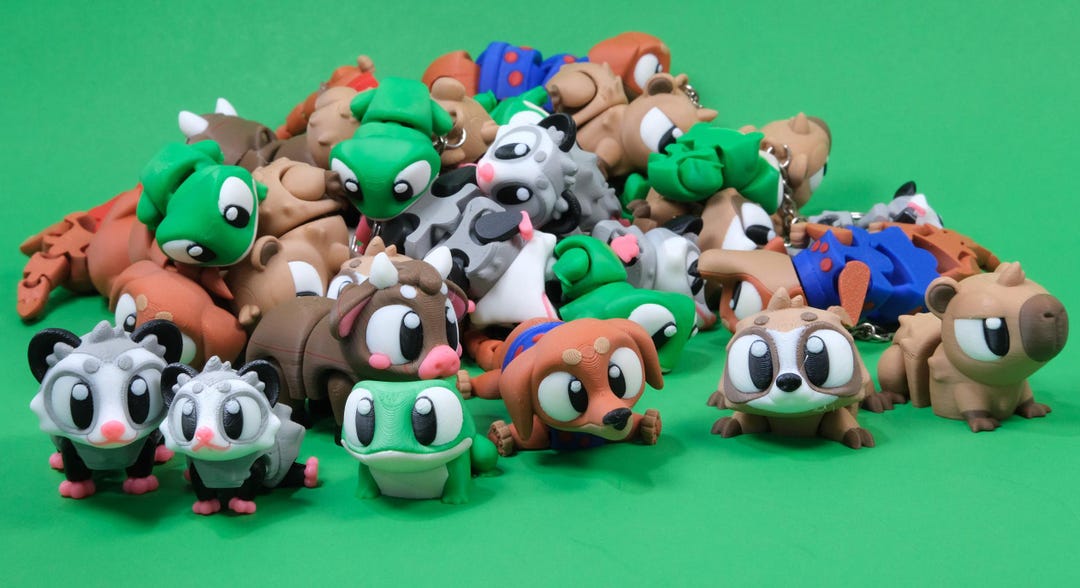 Wiggle Babies Variety Pack – 3D Printed Articulated Creatures in Packs ...