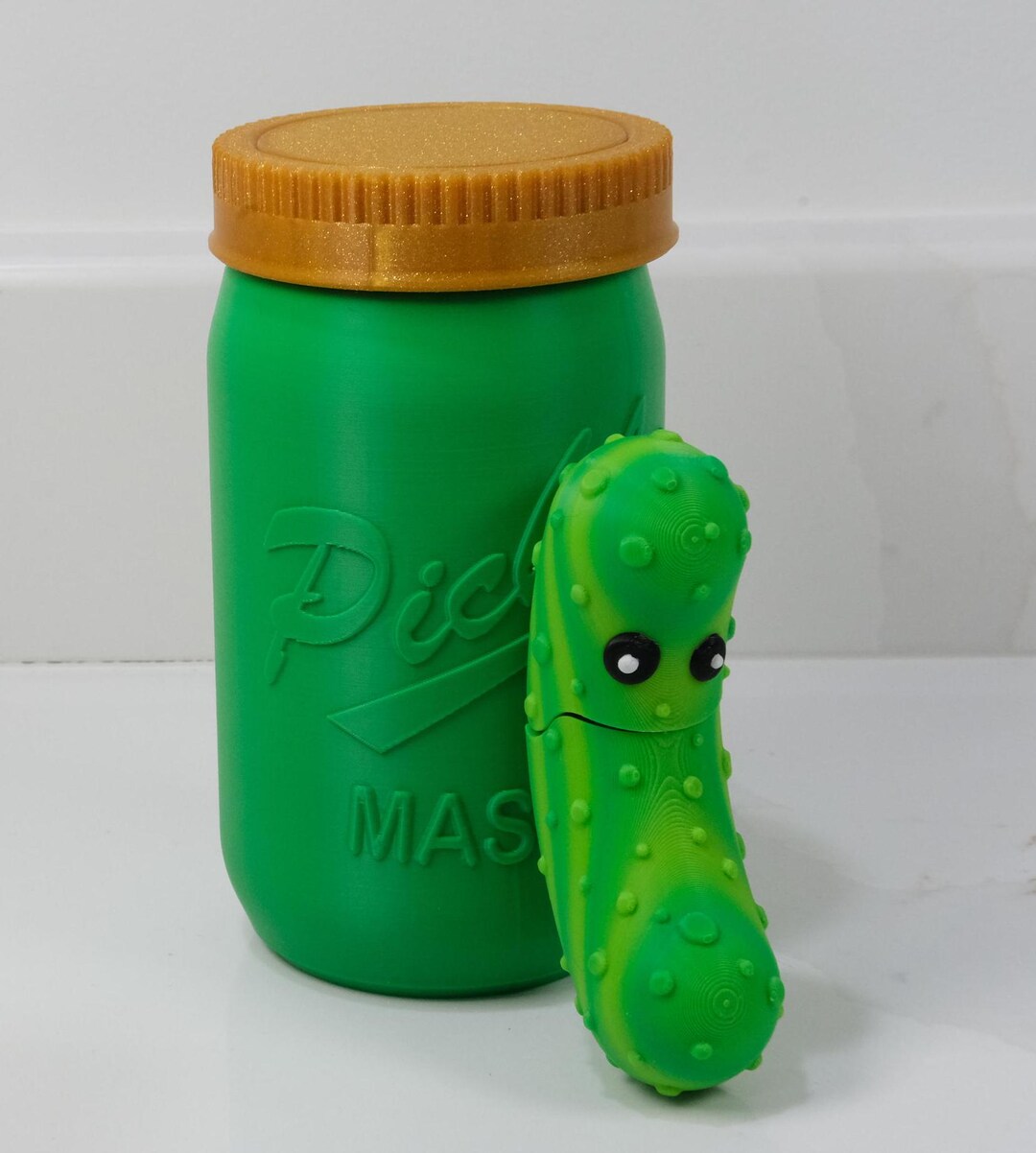 X-large Pickle Jar With Tickles the Pickle – Funny Gag Gift, 3D Printed ...