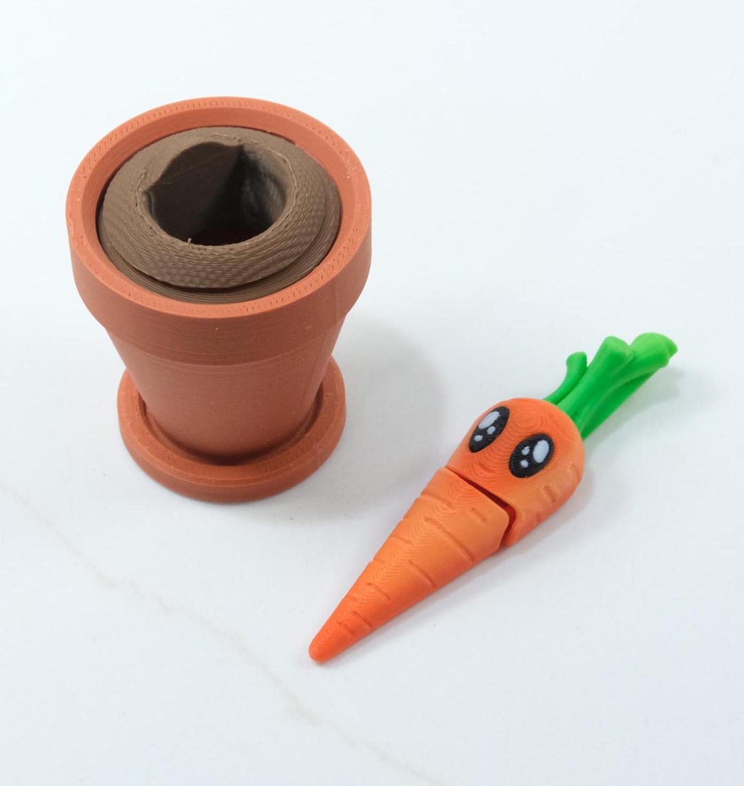 Articulated Carrot Guy: 3D Printed Fidget Toy, Desk Companion - Etsy