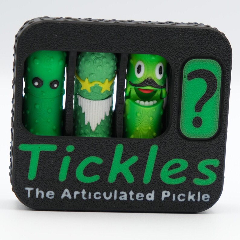 Tickles the Pickle: 4-pack 3D Printed Articulating Fidget Toy With ...