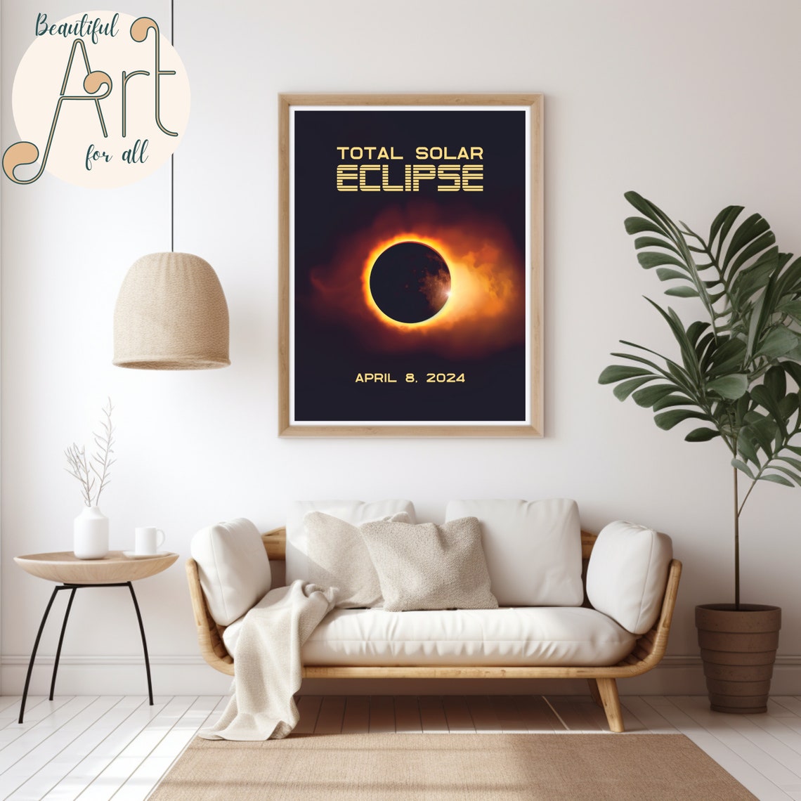 Printable Total Solar Eclipse 2024 Poster Total Eclipse Wall Art ...