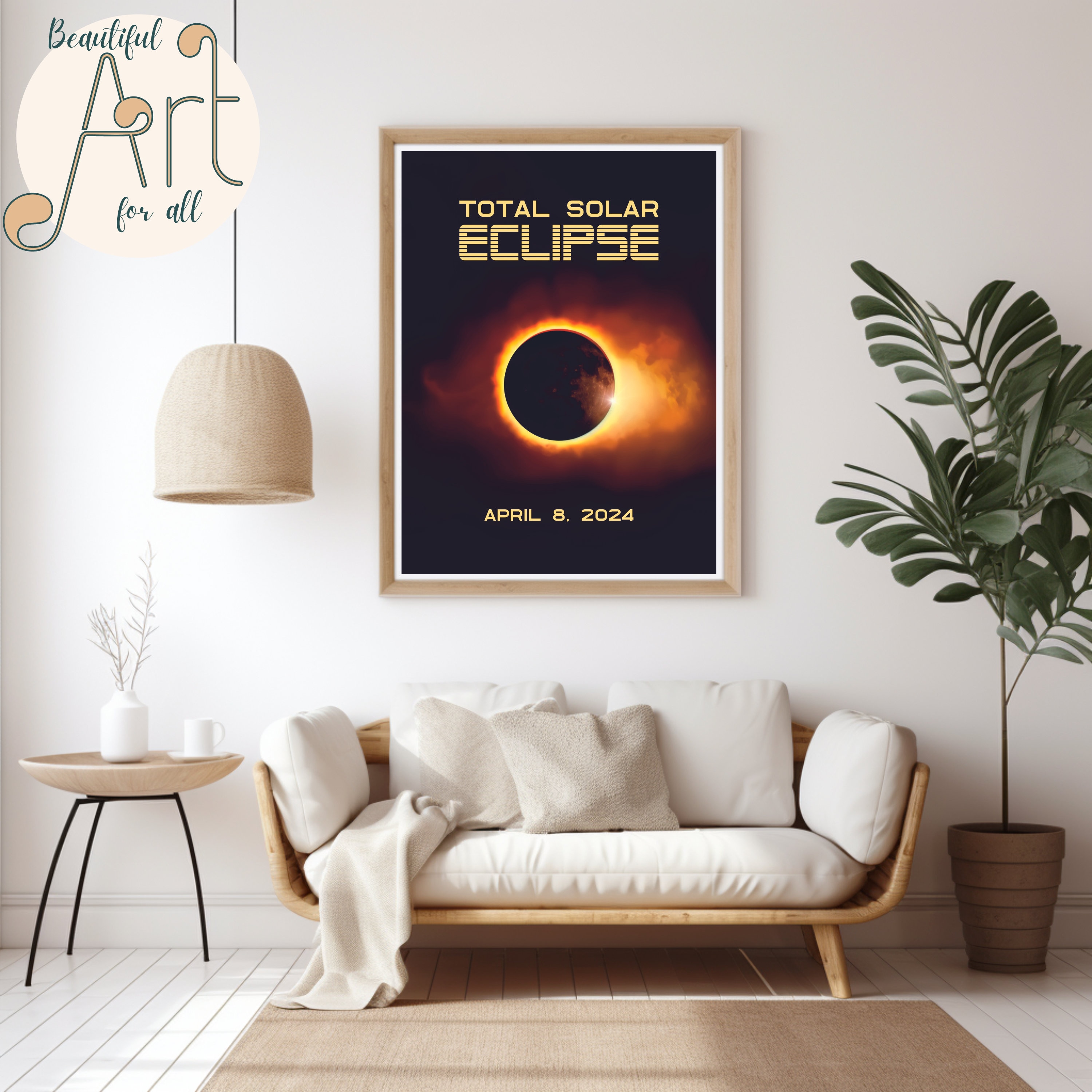 Printable Total Solar Eclipse 2024 Poster Total Eclipse Wall Art ...