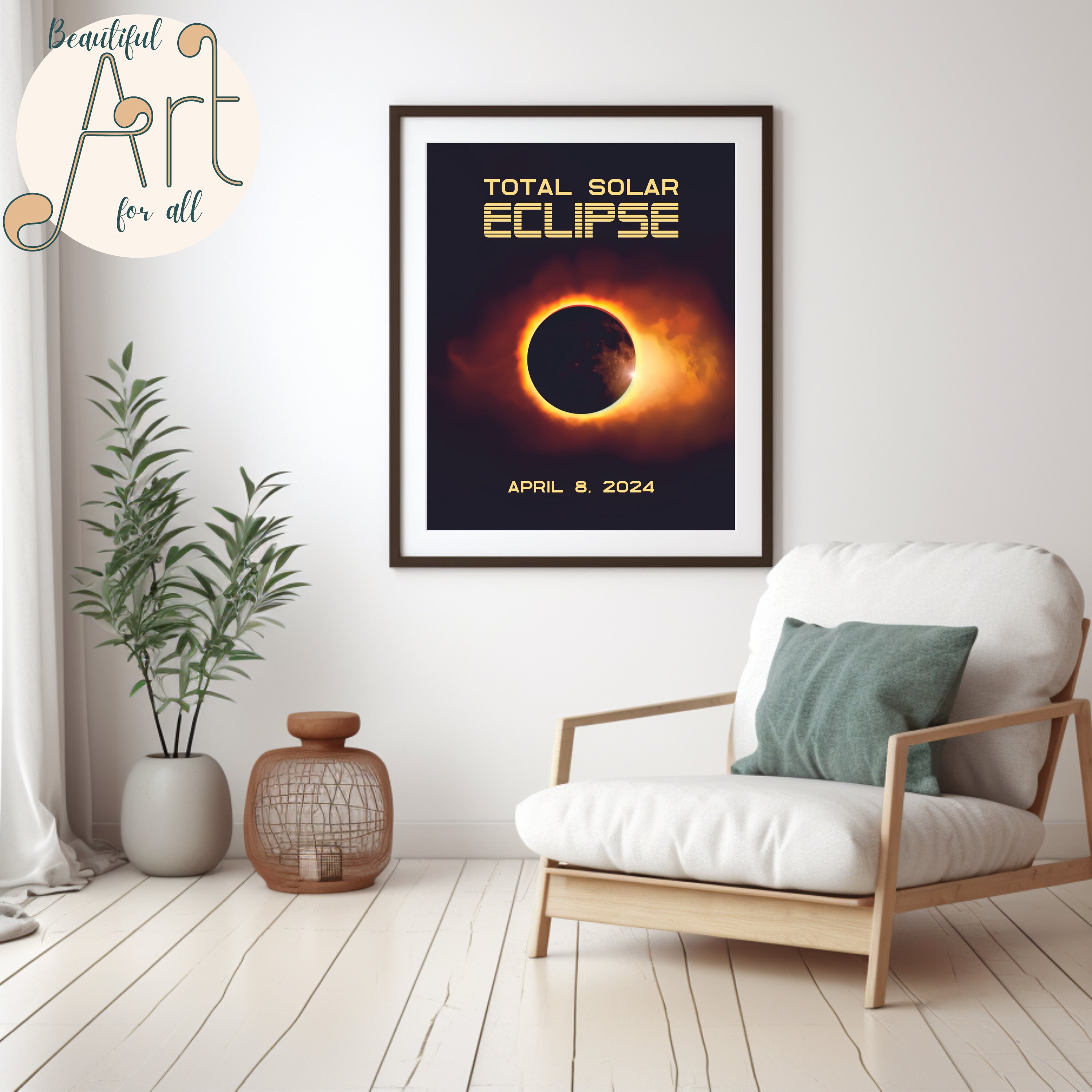 Printable Total Solar Eclipse 2024 Poster Total Eclipse Wall Art ...