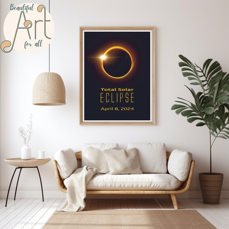 Printable Total Eclipse 2024 Wall Art Total Solar Eclipse Poster ...