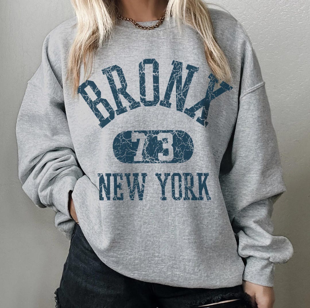 Bronx Sweatshirt | Collegiate Text | NY Sweatshirt | Manhattan Crewneck ...