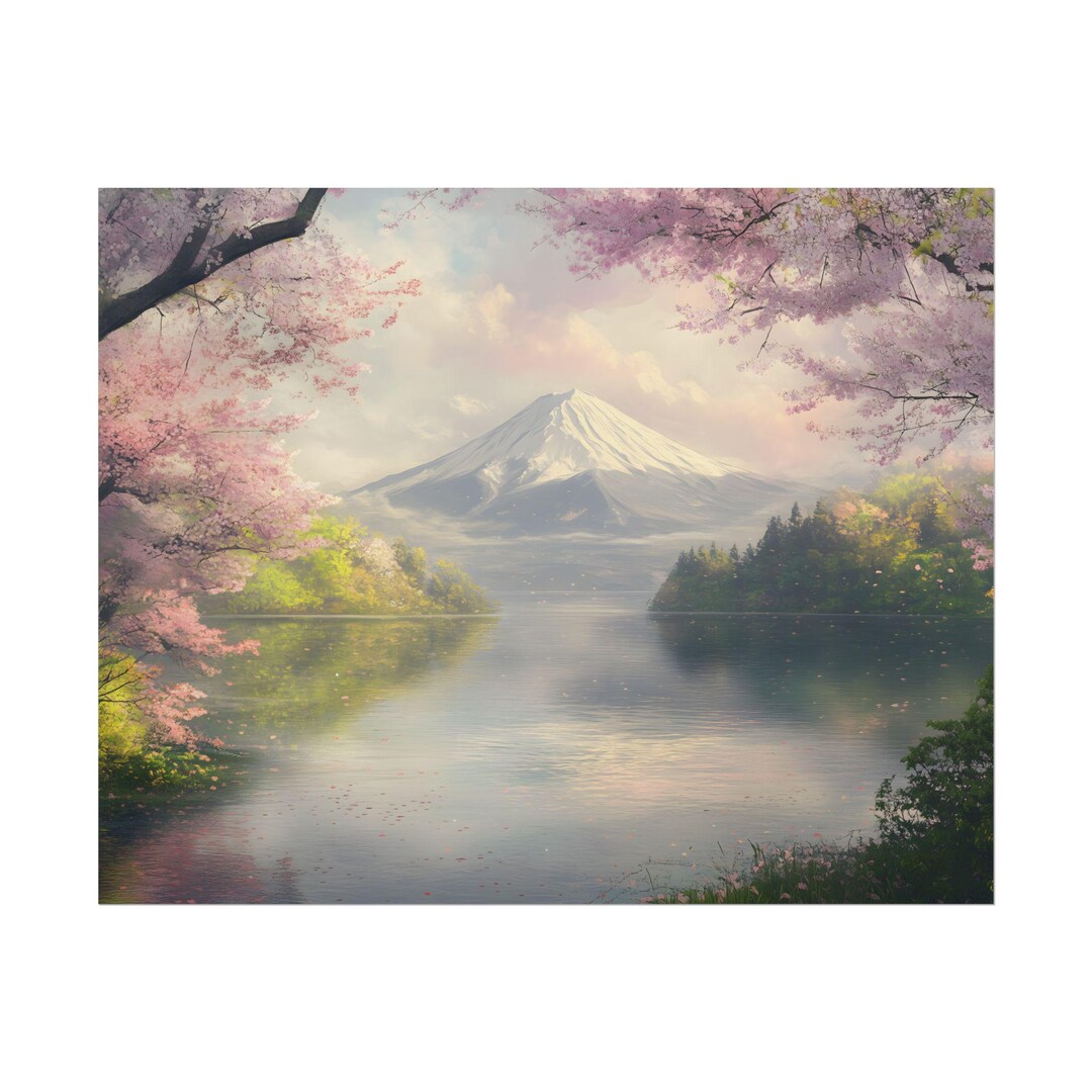 Sacred Lake of Amaterasu Art Print - Tranquil Japanese Mythology ...