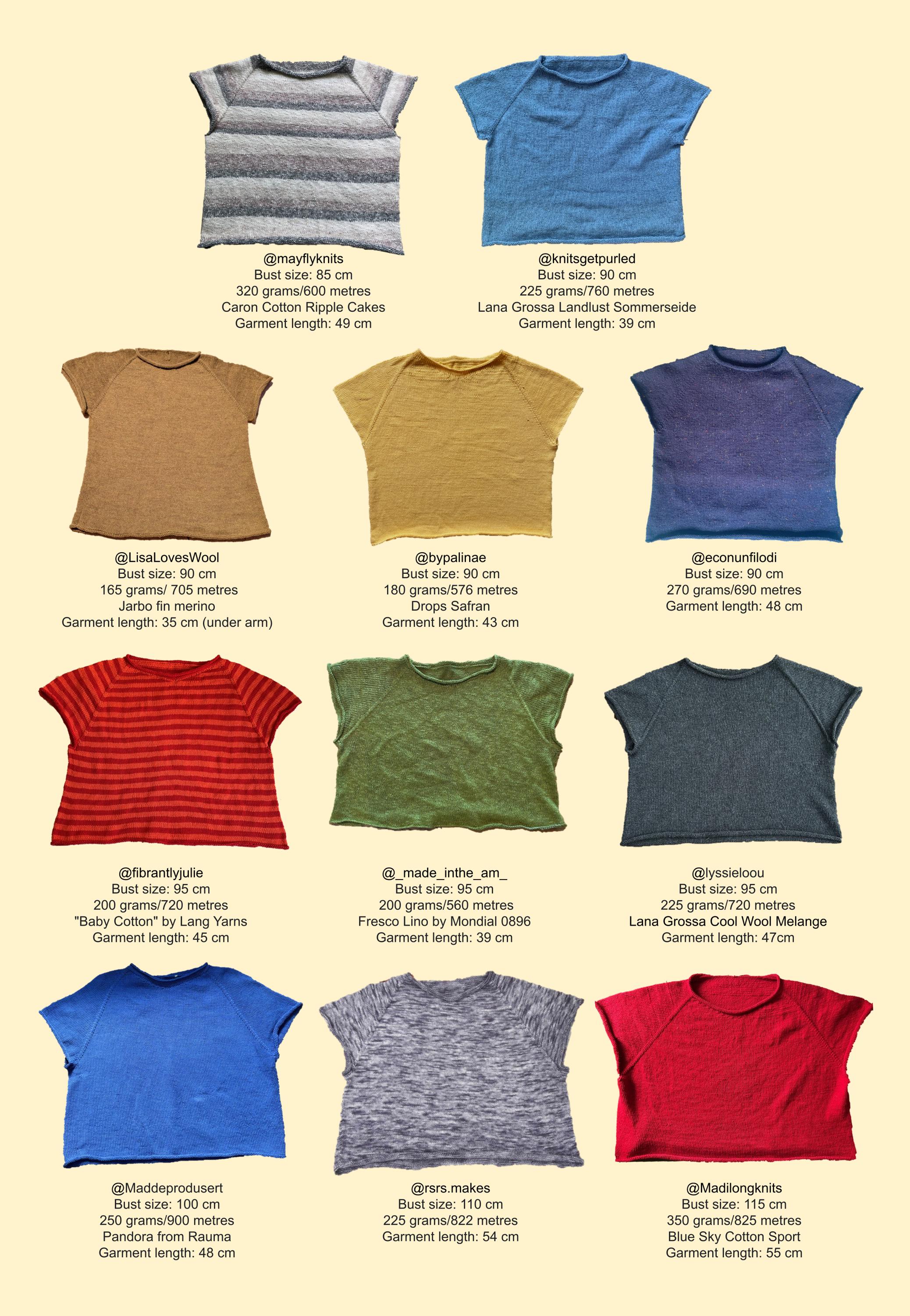 SUNNY TEE Knitting Pattern by Lison.knits - Etsy