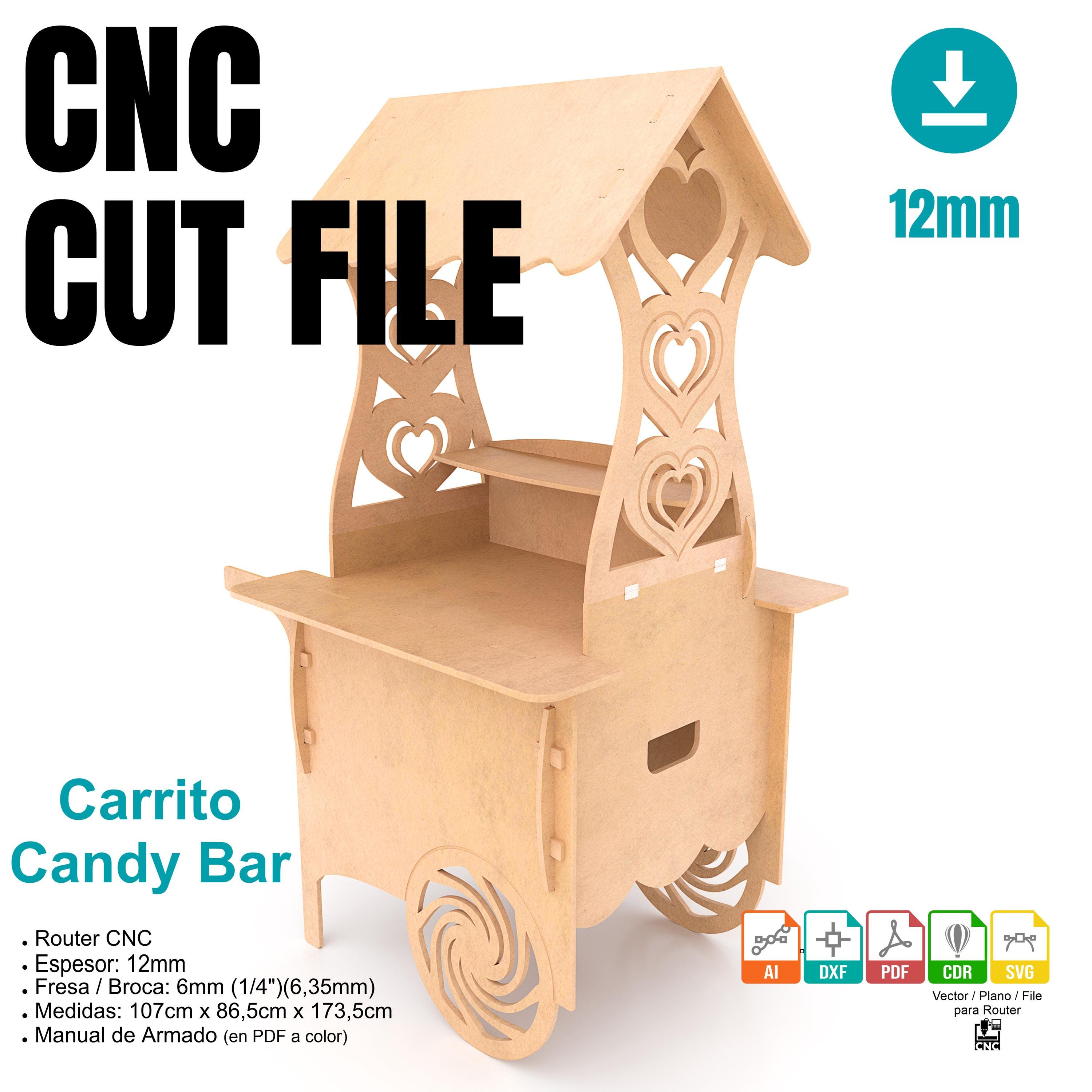 Carrito Candy Bar cnc, svg para pasteles, baby showers, eventos y ...