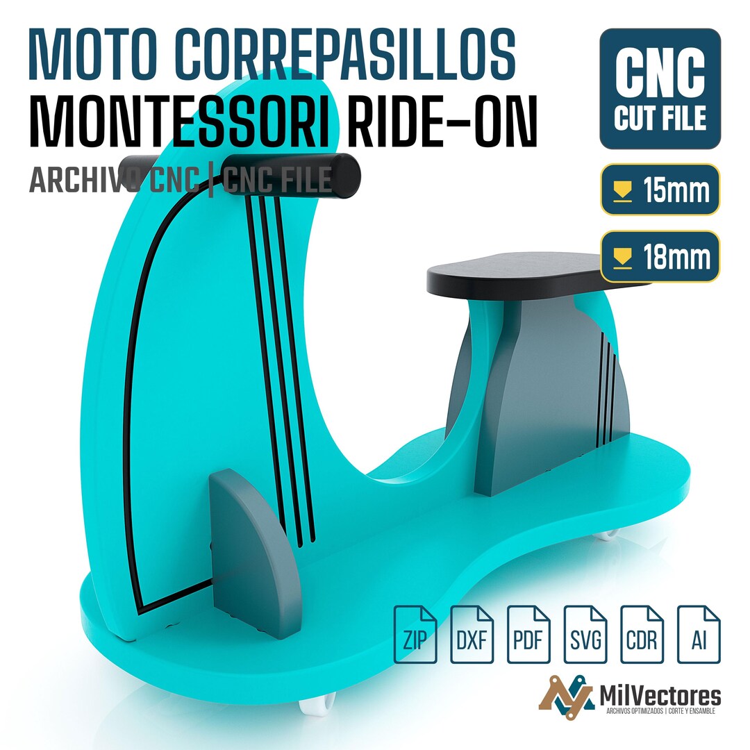 Ride-on, Cnc Router File Baby Walker Andador Moto Cnc File, Pdf Digital ...