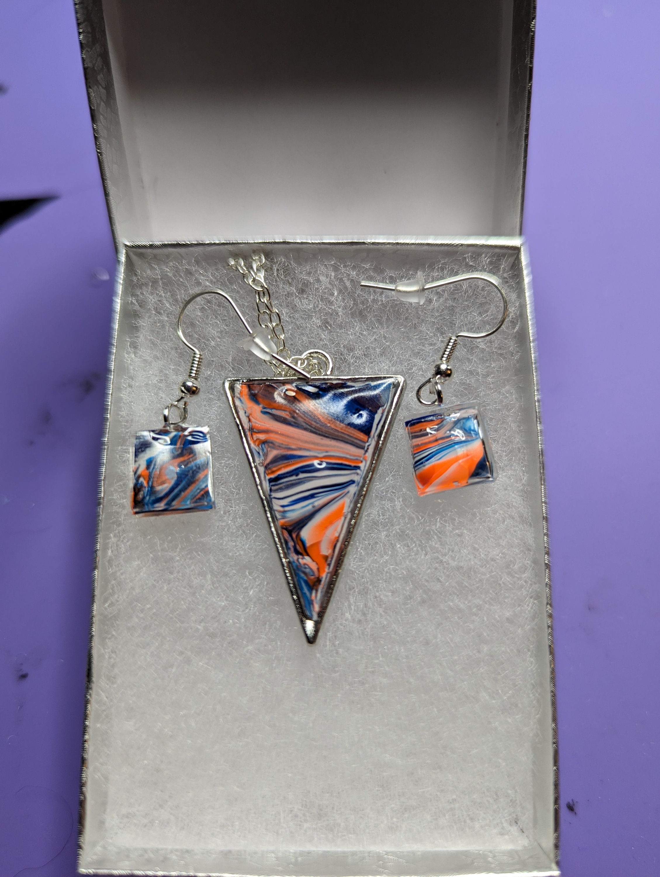 The Funky Tornado Necklace and Earring Set - Resin - Etsy