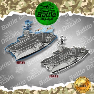 United States Aircraft Carrier Vinyl Sticker USS Battleship - Etsy