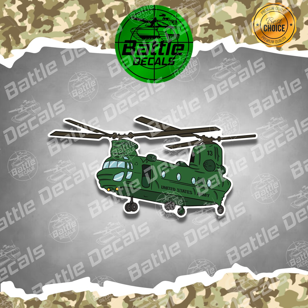 Chinook Military Helicopter Vinyl Sticker - Etsy