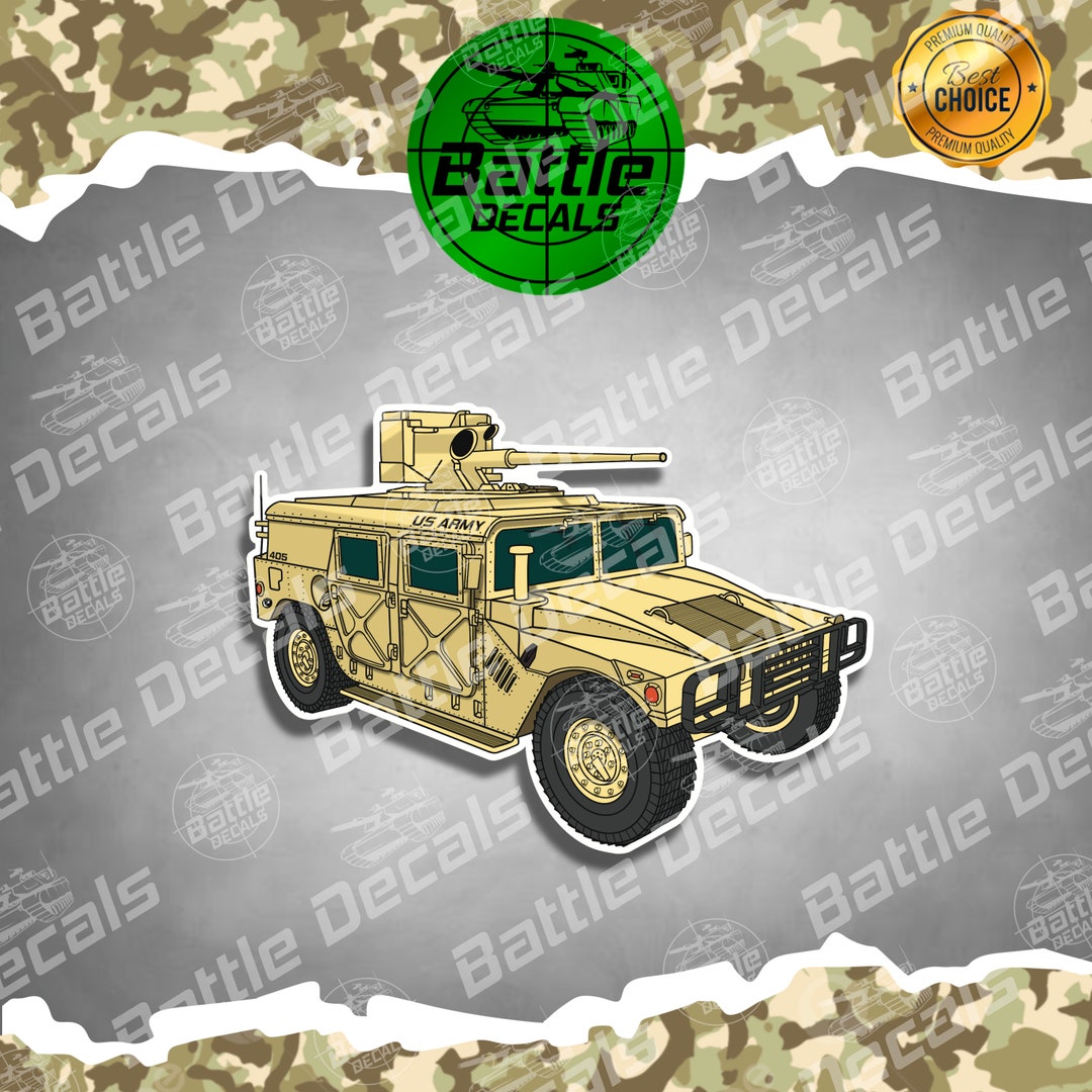 American Humvee Military Vehicle Vinyl Sticker - Etsy
