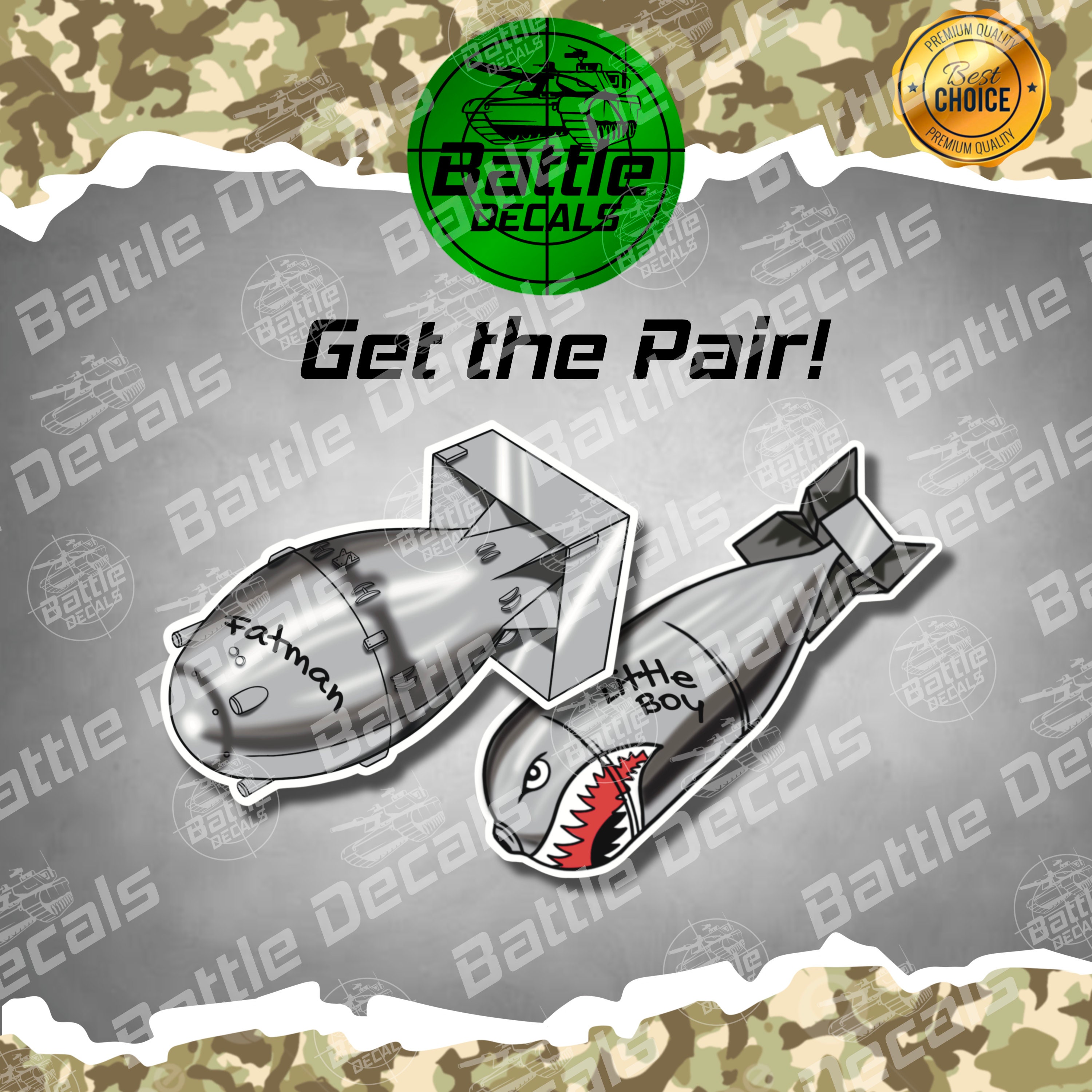 Atomic Bomb Fatman Vinyl Sticker - Etsy