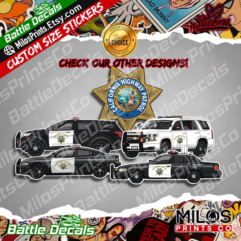 CHP Highway Patrol Tahoe Police Unit Vinyl Sticker - Etsy