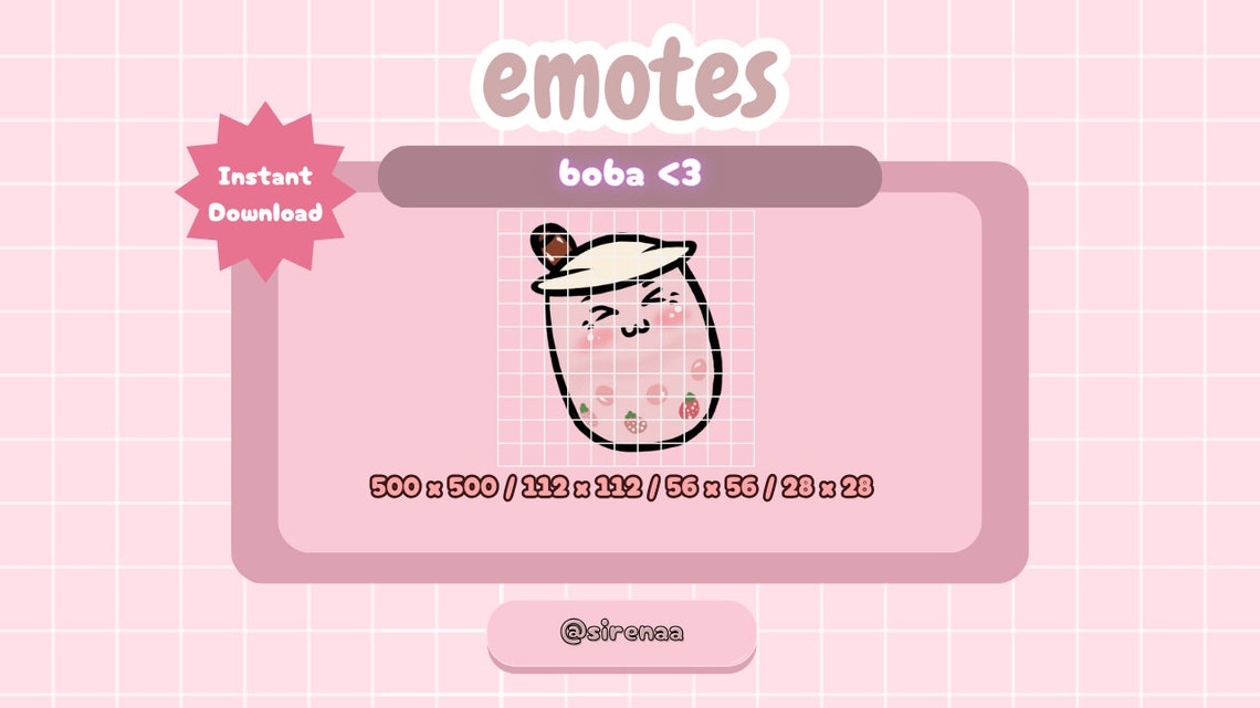 Kawaii Boba Emotes for Youtube, Twitch, and Discord INSTANT DOWNLOAD - Etsy