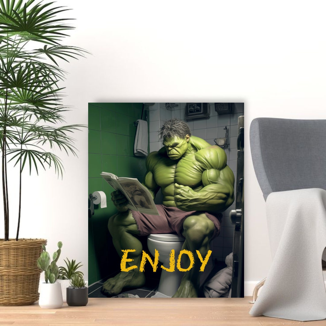 Hulk, Marvel, Creative Posters, Funny Posters and Prints, Bathroom Art ...
