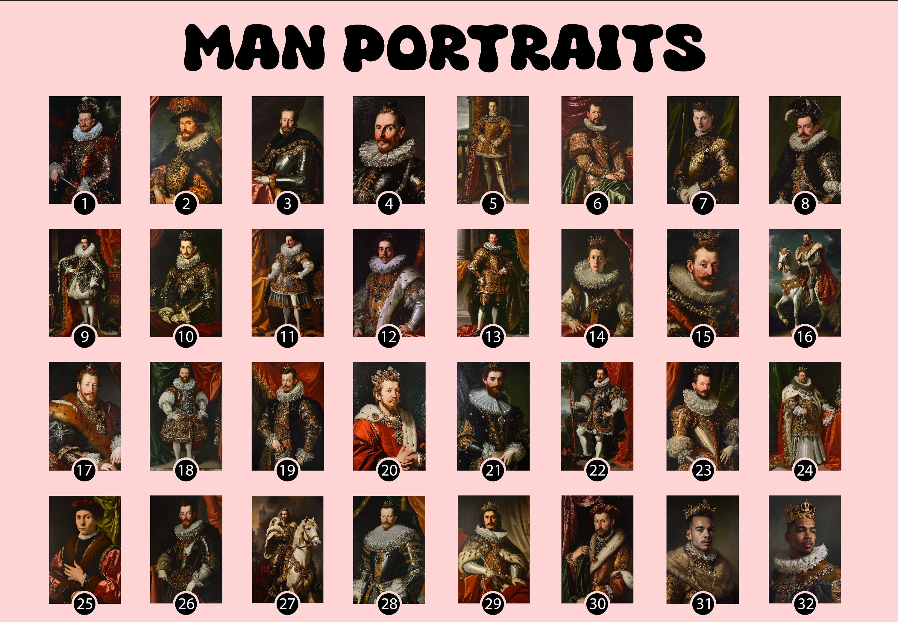 Custom Royal Portrait From a Photo, Renaissance-style Portrait ...