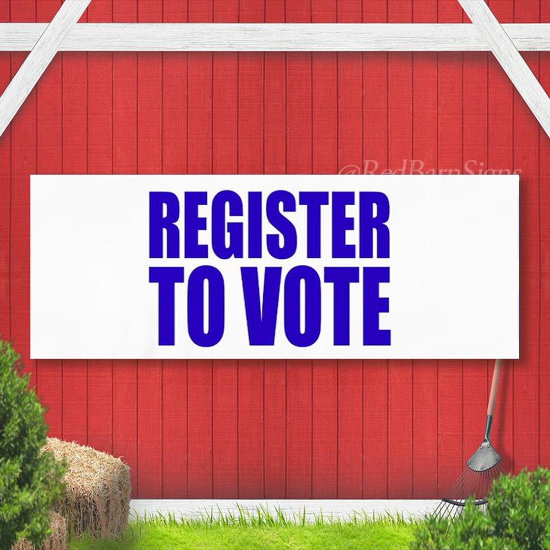 Register to Vote Banner - Etsy