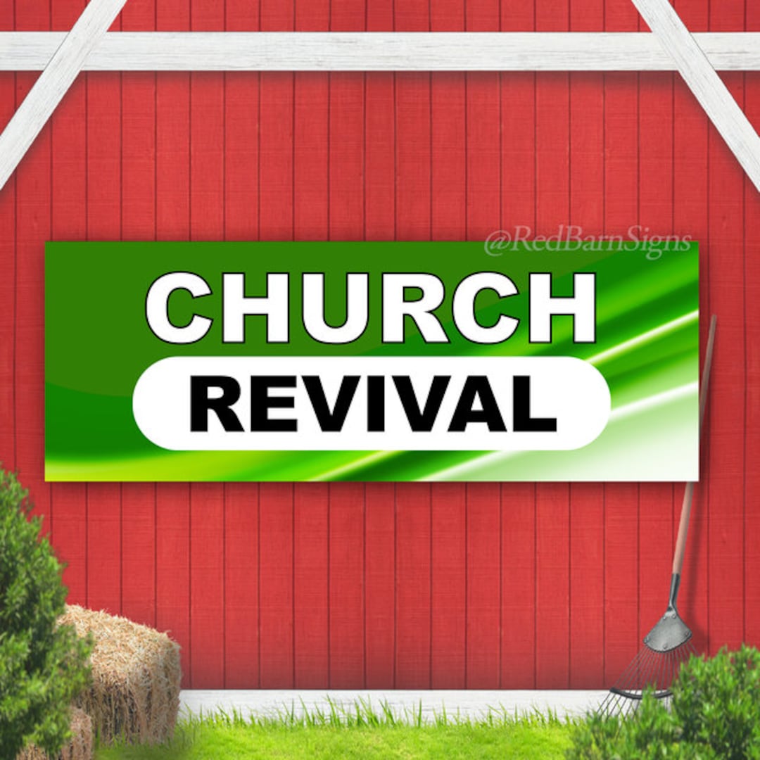 Church Revival Indoor Outdoor Vinyl Banner Design - Etsy