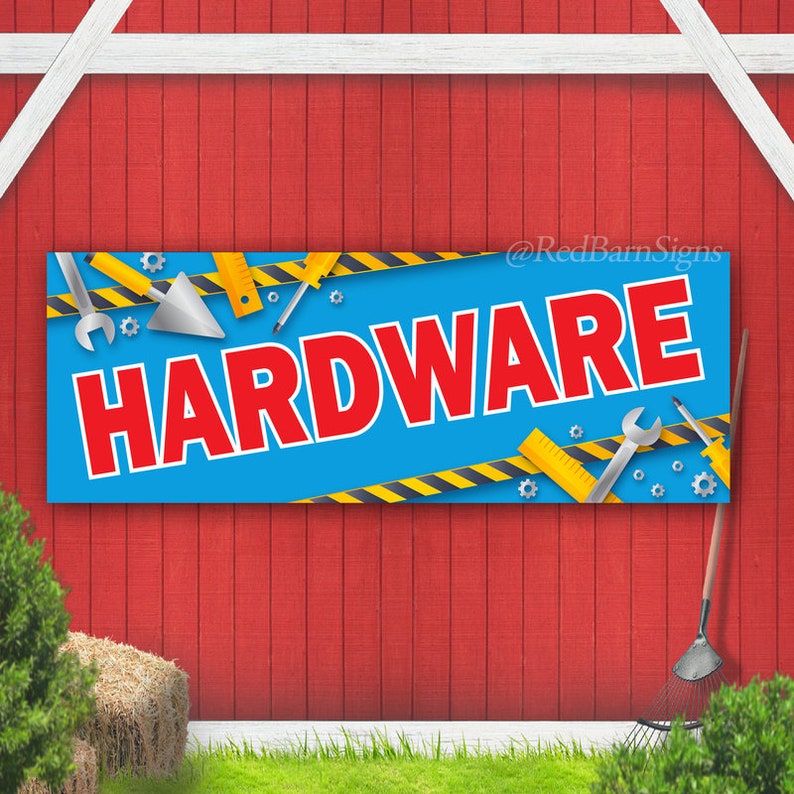 Hardware Indoor Outdoor Vinyl Banner Design - Etsy
