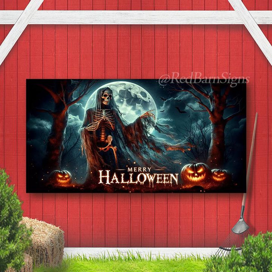 Halloween Outdoor Garage Door Banner Indoor Outdoor 2 - Etsy