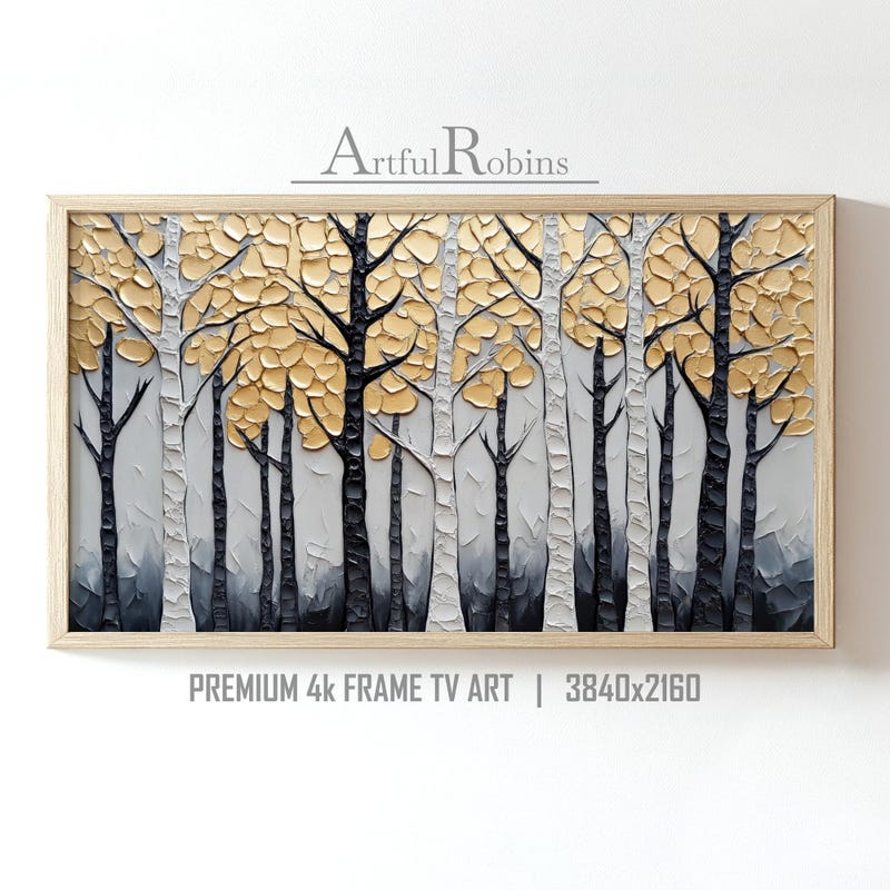 Abstract Fall Forest - Etsy