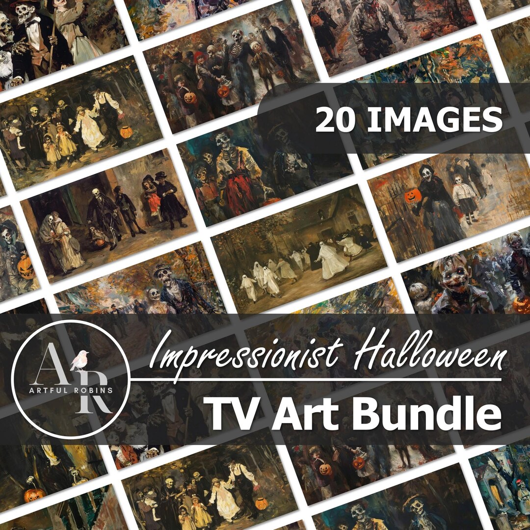Impressionist Halloween Horror Frame TV Art Set | Dark Collection ...