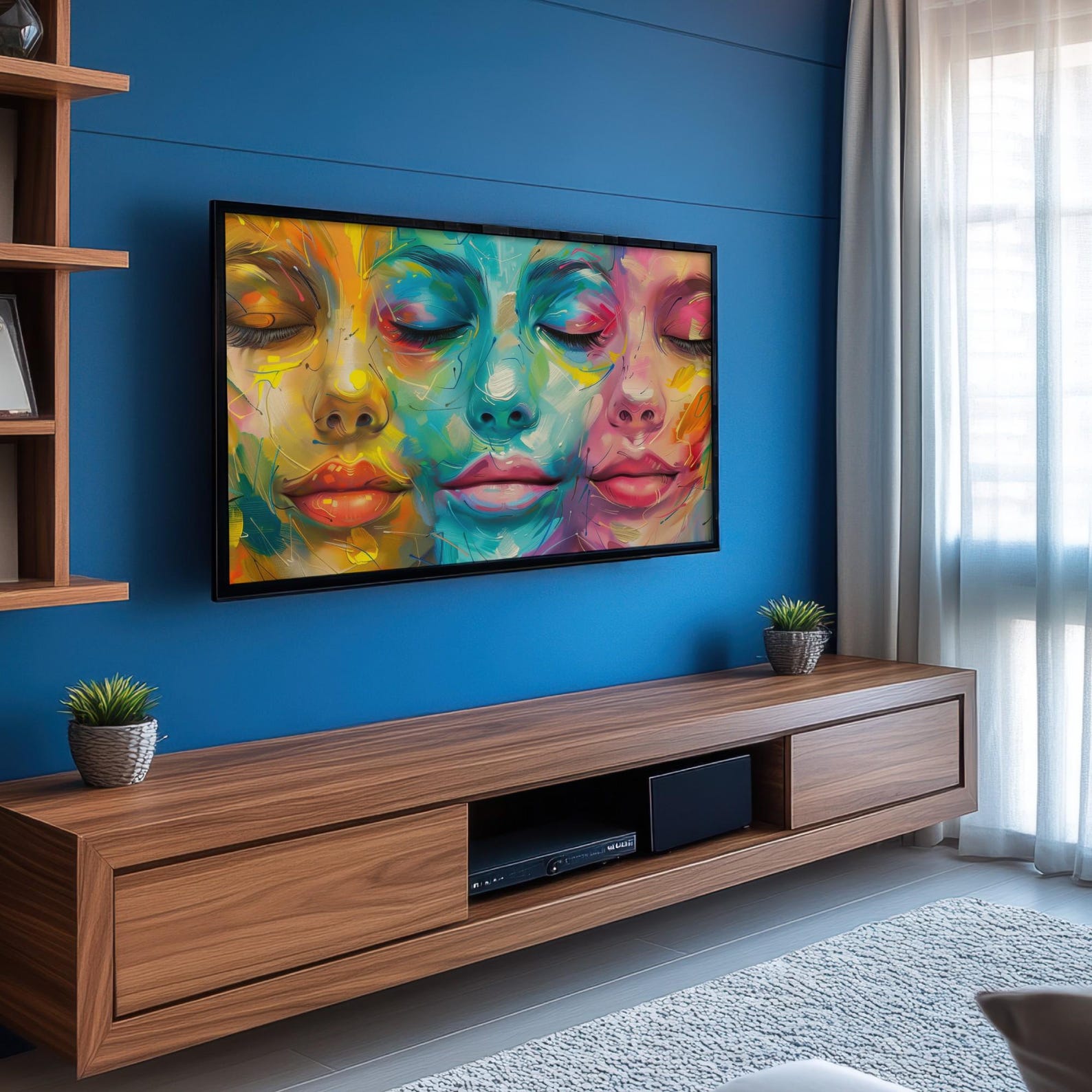 Abstract Female Faces FRAME TV Pop ART | Colorful Modern Positive ...