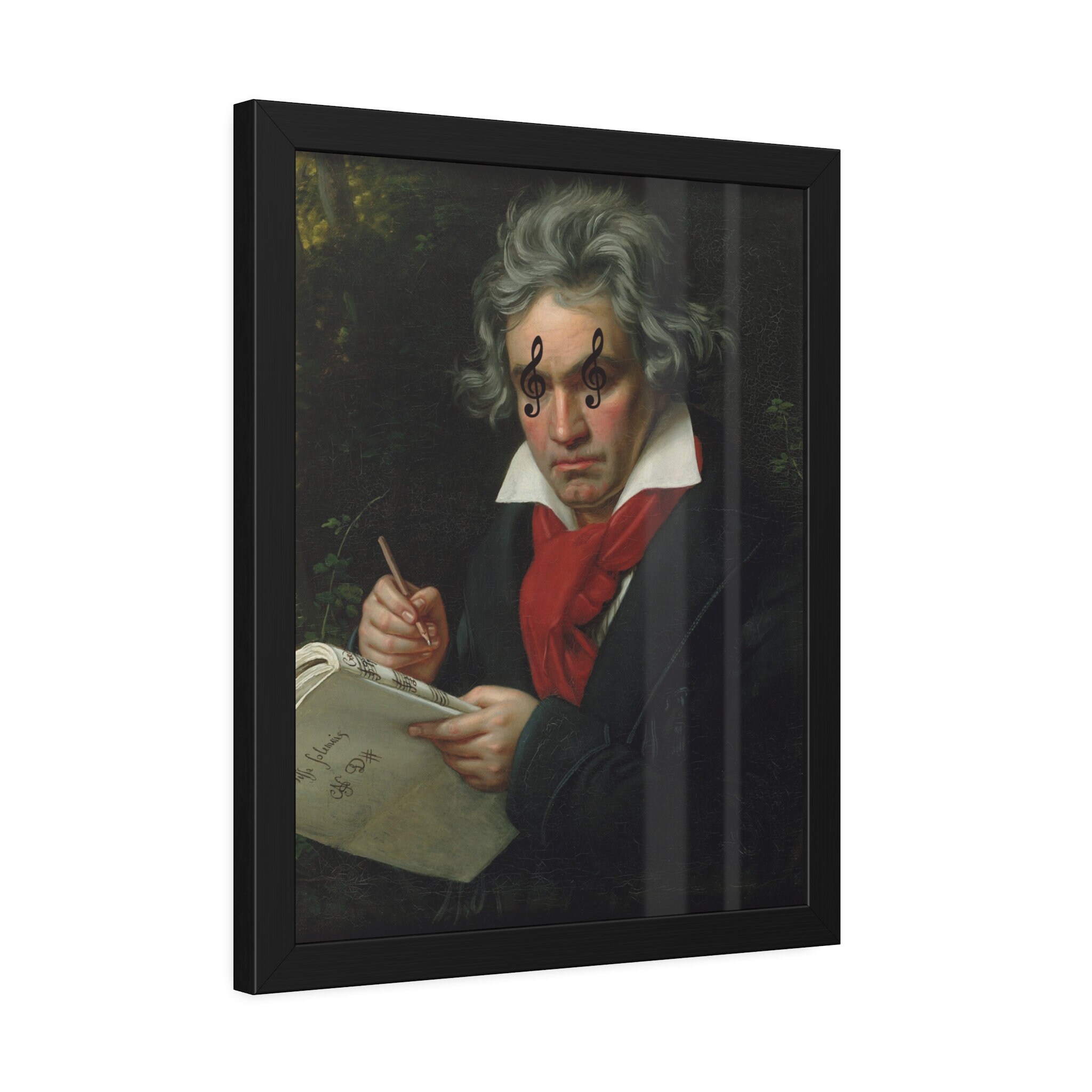 Ludwig Van Beethoven Music Note Eyes Portrait Altered Art Novelty ...