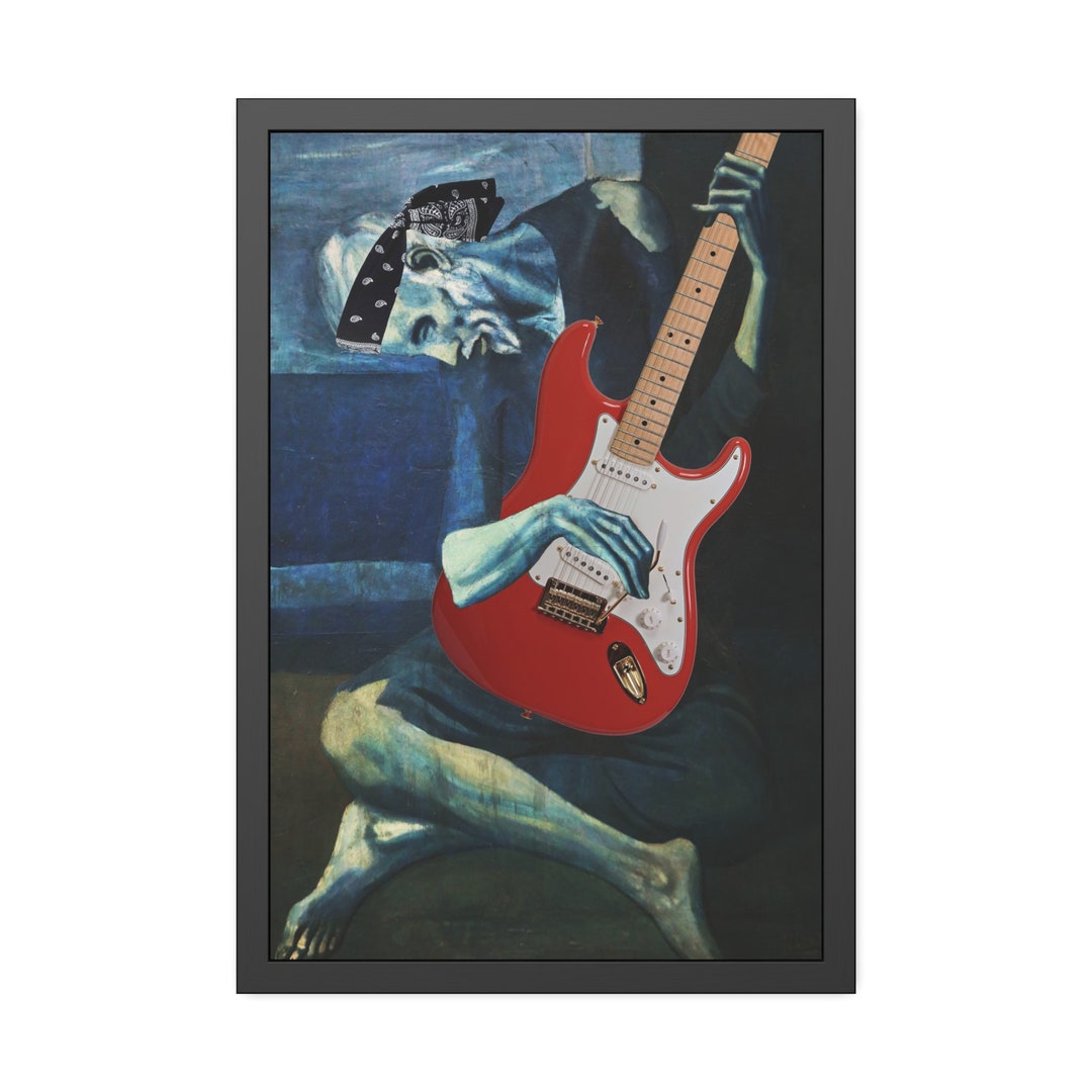 Old Guitarist Picasso Rock N Roll Guitar Music Altered Art Novelty ...