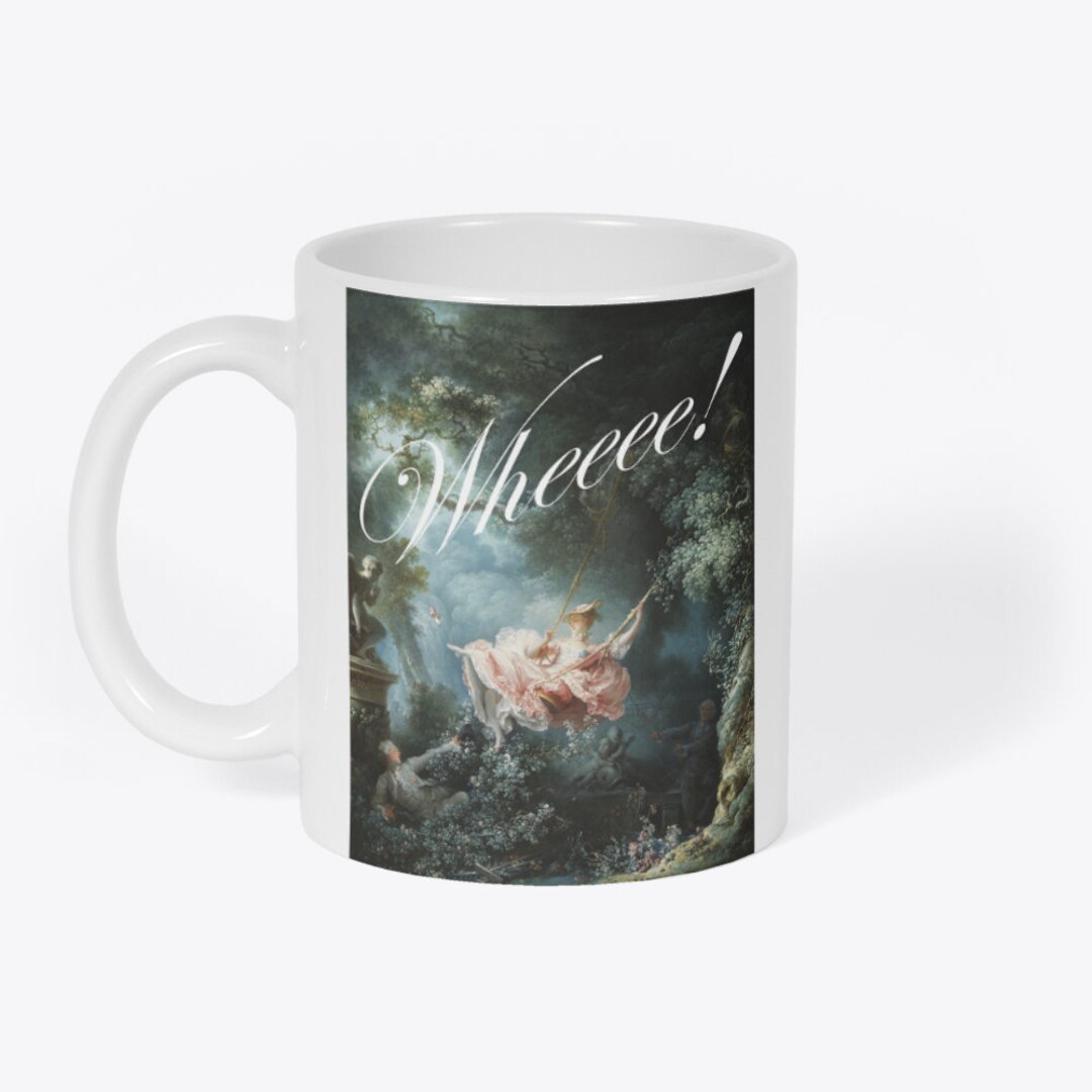 The Swing Rococo Painting Altered Art Novelty Gift White 11oz Coffee ...