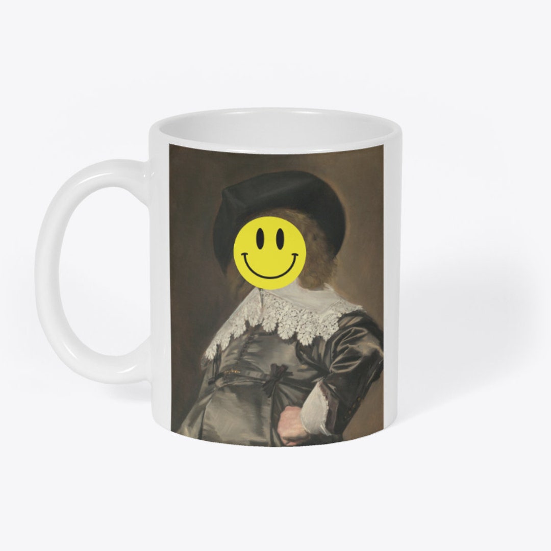 Smiley Face Dutch Man Baroque Portrait Happy Altered Art Novelty Gift ...