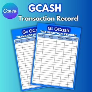 GCASH TEMPLATE Transaction Record, Transaction Slip, Signage, Charge ...