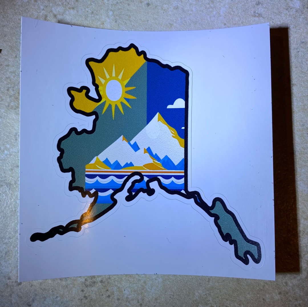 Alaska Outline Vinyl Decal Weatherproof Sticker Durable Vinyl Decal ...
