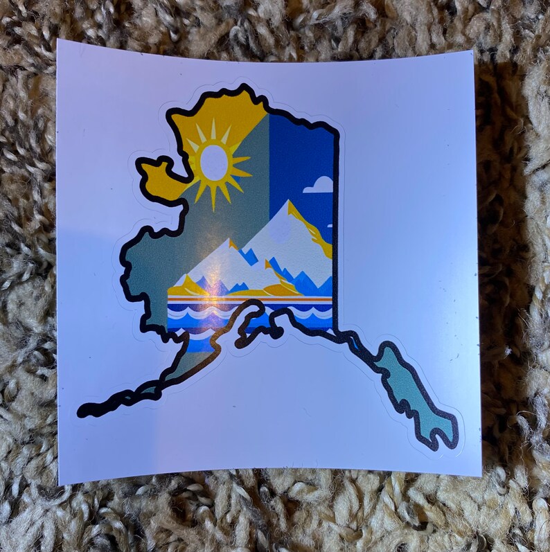 Alaska Outline Vinyl Decal Weatherproof Sticker Durable Vinyl Decal ...