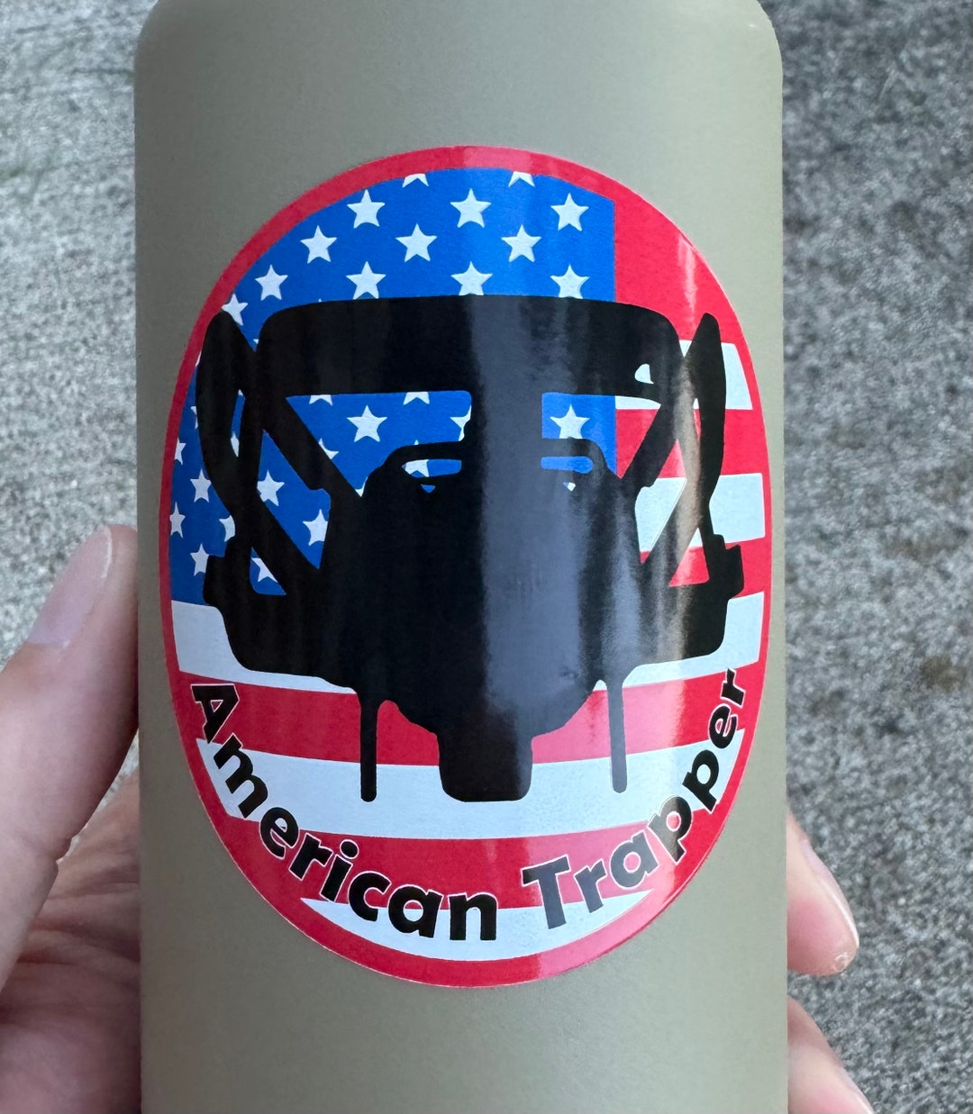 American Trapper Decal | Indoor/outdoor Decal | Weatherproof Sticker ...
