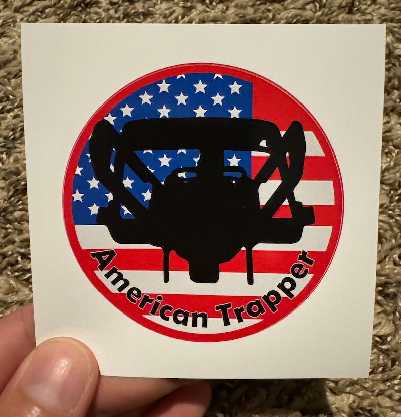 American Trapper Sticker | Weatherproof Vinyl Decal, 3x3" - Etsy