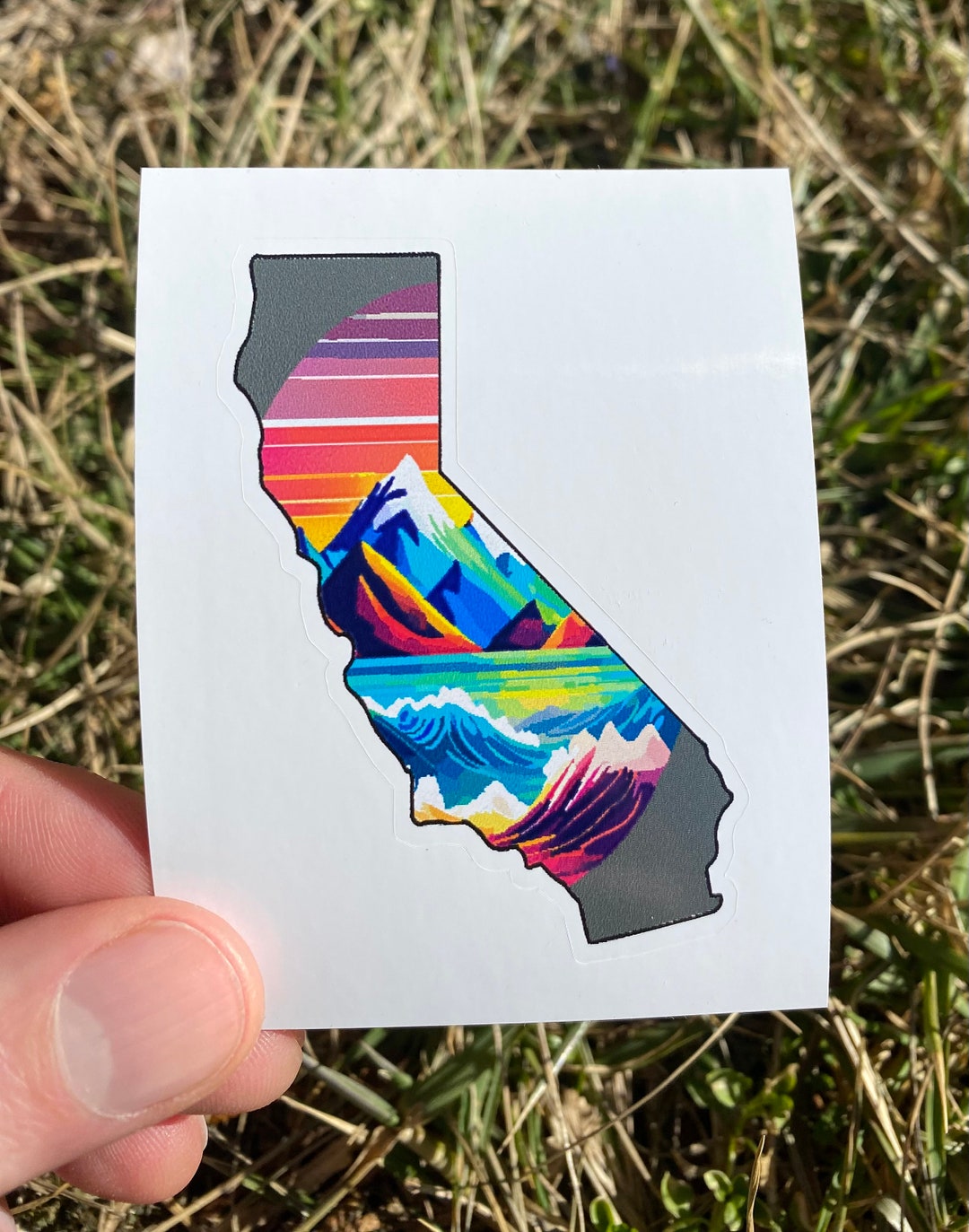 California State Outline Vinyl Decal Weatherproof Sticker Durable Decal ...