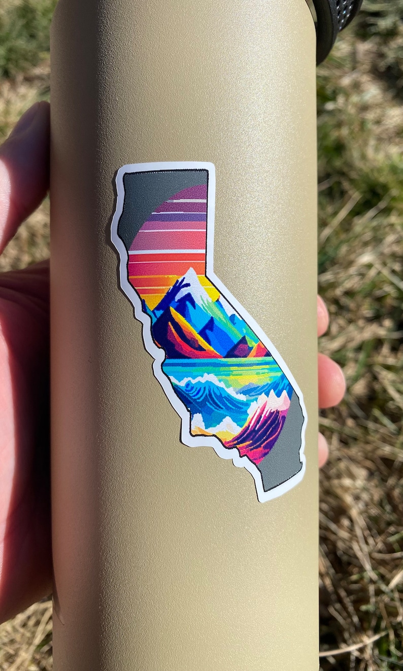 California State Outline Vinyl Decal Weatherproof Sticker Durable Decal ...