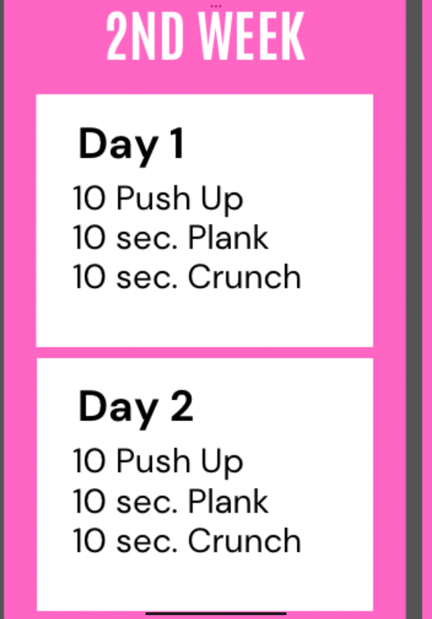 4 Week Workout Plan - Etsy