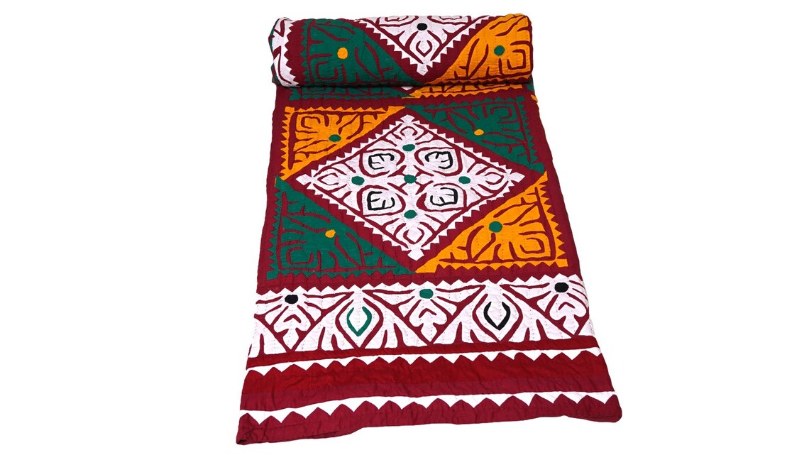 Applique Handmade Work, Comforter/blanket Throw, Bedspread, Coverlets ...