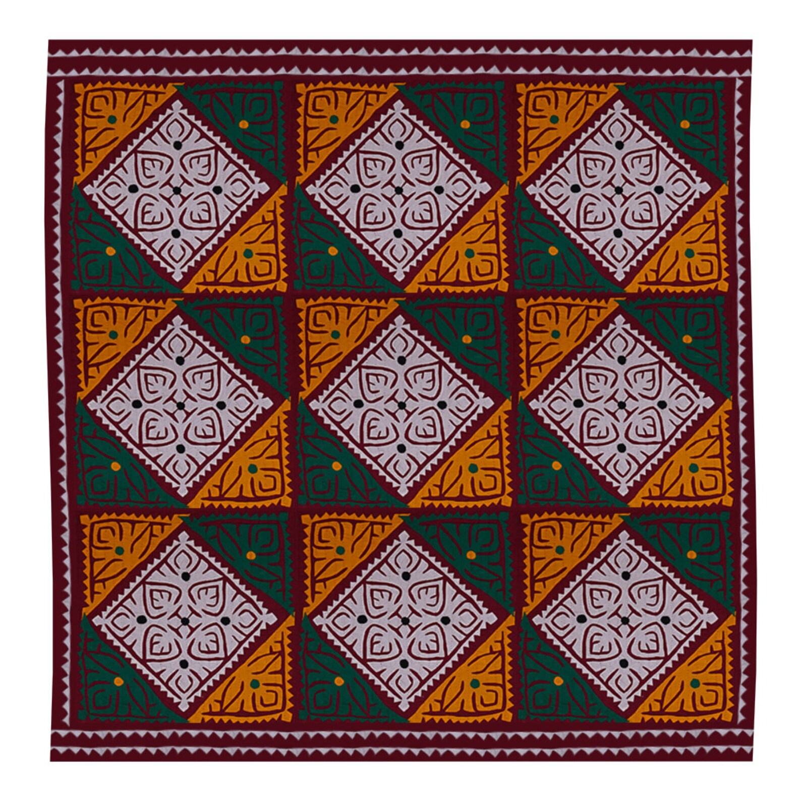 Applique Handmade Work, Comforter/blanket Throw, Bedspread, Coverlets ...