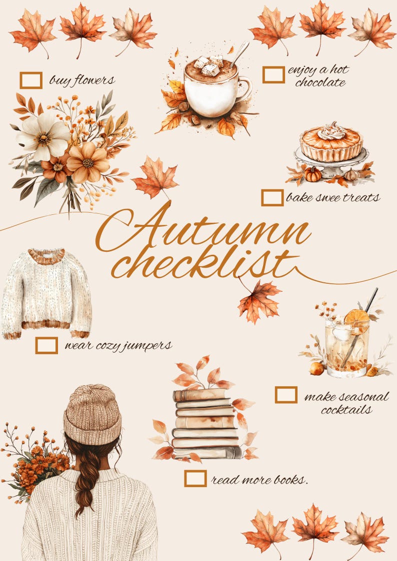 Autumn Self-care Checklist - Etsy