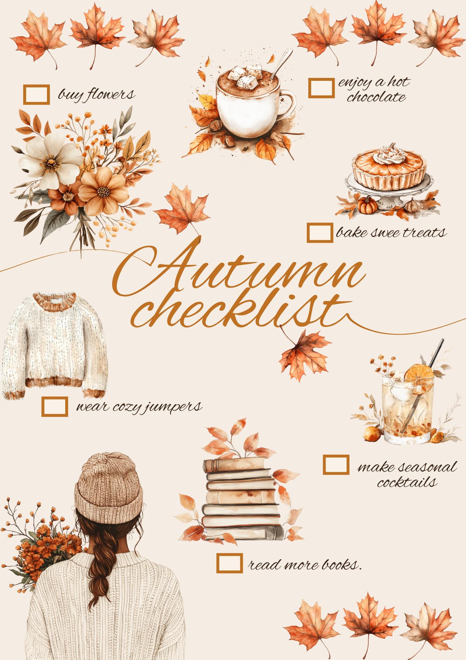 Autumn Self-care Checklist - Etsy