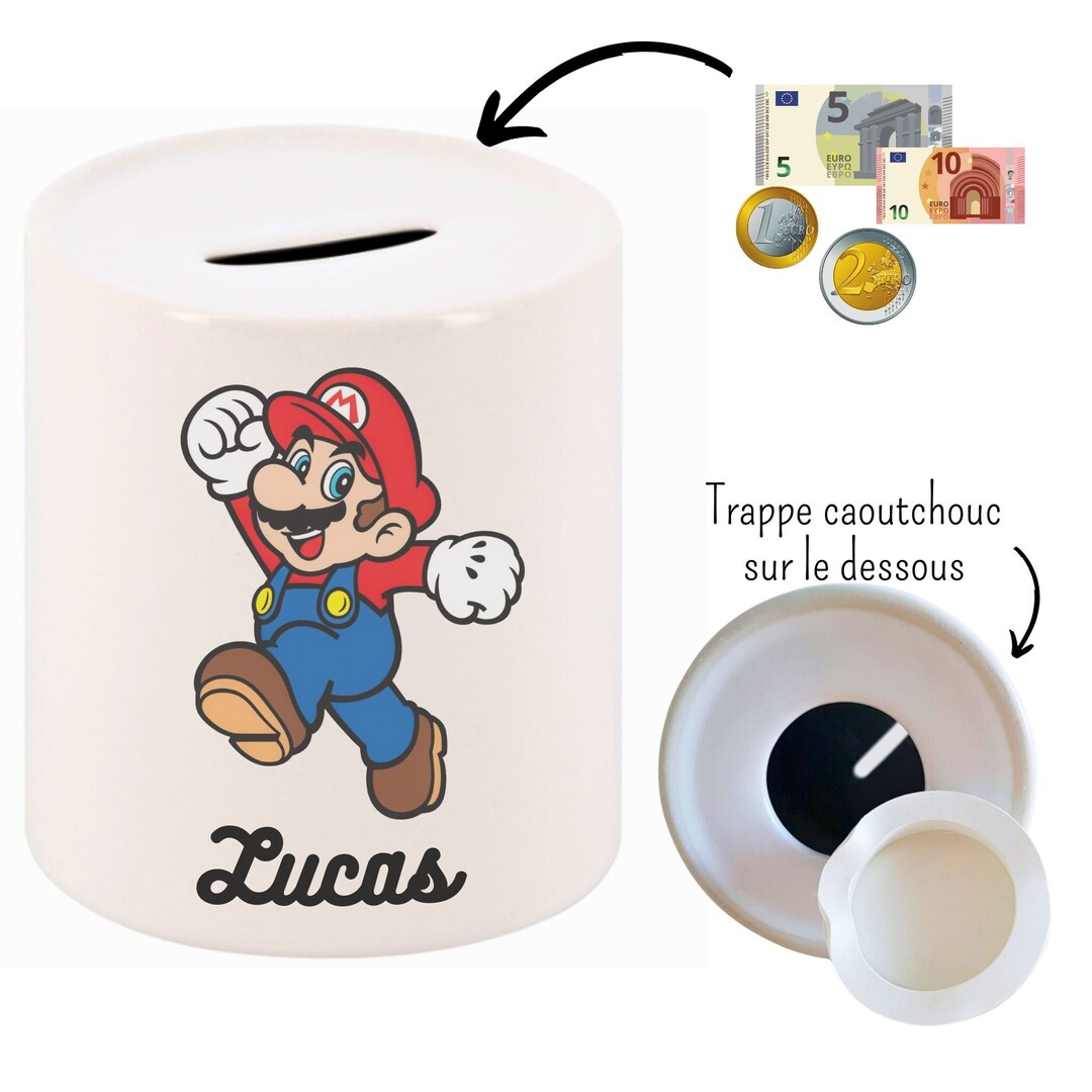 Personalized Mario Piggy Bank for Children With First Name / Child ...