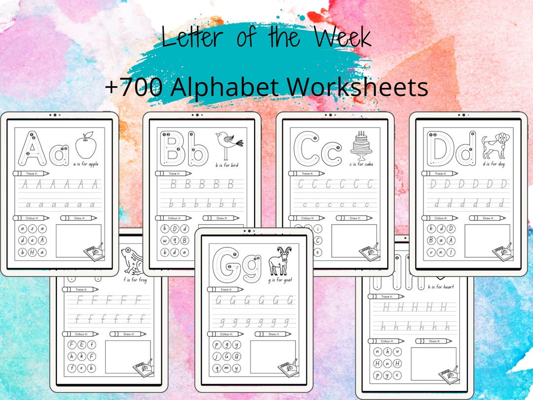 Letter of the Week Worksheets Printable, Alphabet Busy Book, Learning ...